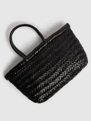 Dragon Diffusion Mini Flat Gora Leather Basket Bag
