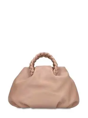 Hereu Bombon Leather Top Handle Bag - Dark Almond