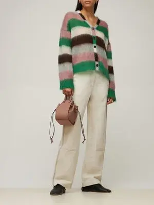 Loewe Mini Hammock Leather Bag - Dark Blush