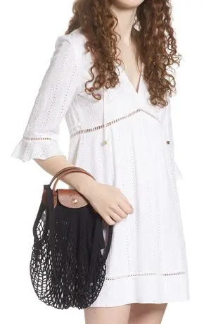 Longchamp Le Pliage Filet Knit Shoulder Bag