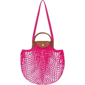 Longchamp Le Pliage Filet Knit Shoulder Bag Candy