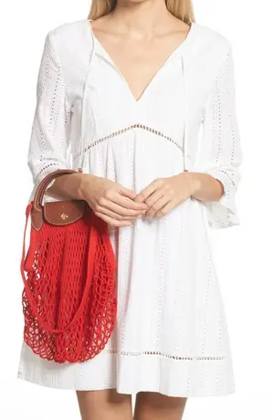 Longchamp Le Pliage Filet Knit Shoulder Bag