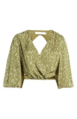 Astr The Label Wrap Front Cutout Top