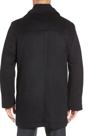 Hart Schaffner Marx Macbeth Car Coat With Bib - Black Heather