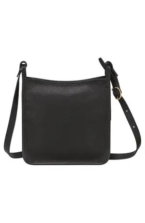 Longchamp Le Foulonné Leather Crossbody Bag - Black