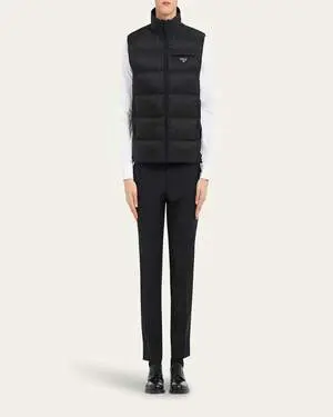 Prada Re-nylon Down Vest - Cacao