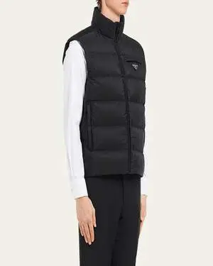 Prada Re-nylon Down Vest - Cacao