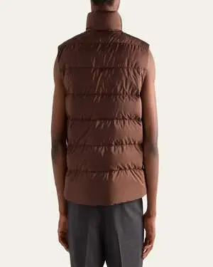 Prada Re-nylon Down Vest - Cacao