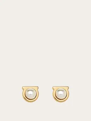FERRAGAMO Gancini Stud Earrings - Gold