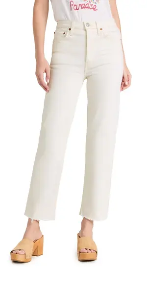 RE/DONE 70s Stovepipe Jeans - Vintage White