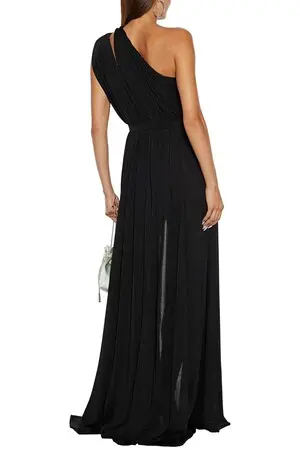 Halston Ira One-shoulder Lurex Jumpsuit