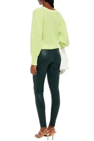 L'Agence Margeurite Coated Skinny Jeans - Dark Green