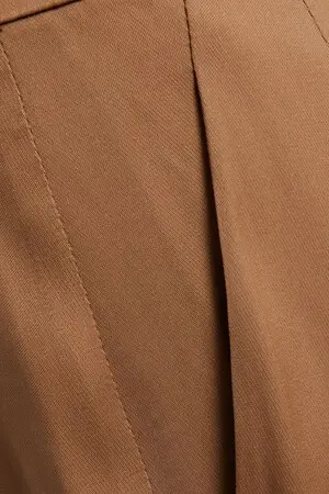 Emilio Pucci Cropped Pleated Crepe De Chine Tapered Trousers