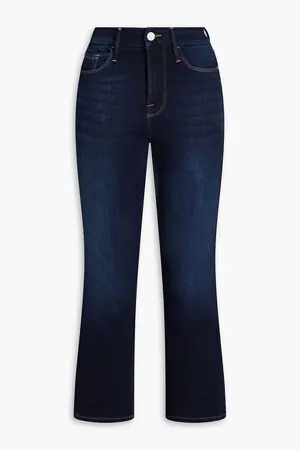FRAME Le Crop Mini Boot Jeans - Dark Denim