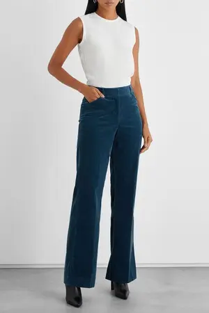 iris & ink - Iris & Ink Woman Cosette Cotton-blend Corduroy Bootcut Pants Petrol Size 8