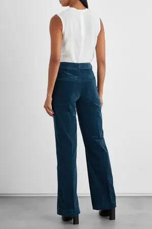 iris & ink - Iris & Ink Woman Cosette Cotton-blend Corduroy Bootcut Pants Petrol Size 8