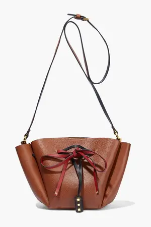 Valentino Garavani Valentino Garavani - Rockstud Pebbled-leather Bucket Bag - Brown - OneSize - Tan