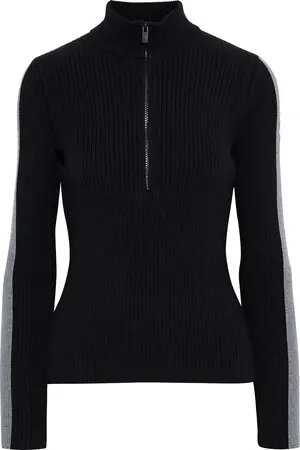 Fusalp Martha Striped Ribbed Knit Sweater