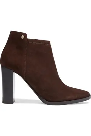 JIMMY CHOO Hart 95 Suede Ankle Boots - Chocolate