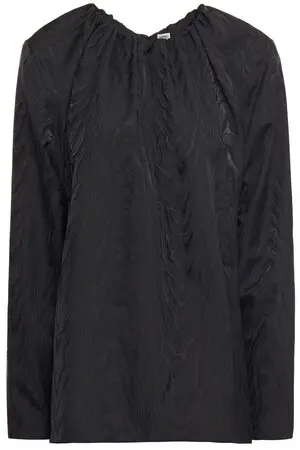 TOTEME Vibra Gathered Satin-moire Blouse Size