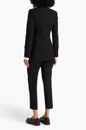 Theory Double-breasted Wool-blend Blazer - Black