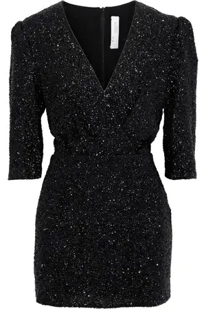 IRO PARIS Sequined Wrap-effect Mini Dress