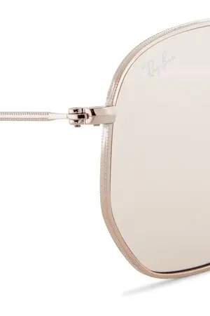 Ray-ban Hexagon-frame -tone Sunglasses Metallic