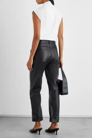 iris & ink - Fabienne Pleated Organic Cottonjersey Top