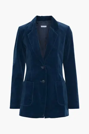 iris & ink - Iris & Ink - Chanel Cotton-blend Corduroy Blazer - Blue - UK 8