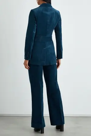 iris & ink - Iris & Ink - Chanel Cotton-blend Corduroy Blazer - Blue - UK 8