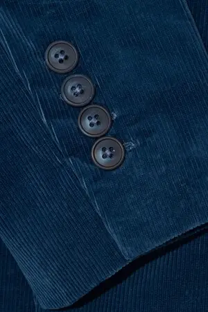 iris & ink - Iris & Ink - Chanel Cotton-blend Corduroy Blazer - Blue - UK 8