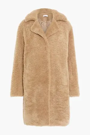 iris & ink - Iris & Ink Woman Elgantine Shearling Coat Camel Size 14