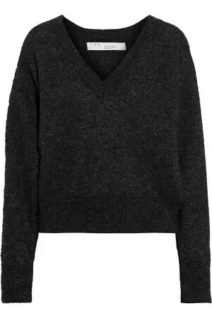 IRO PARIS Dustie Metallic Alpaca-blend Sweater - Black