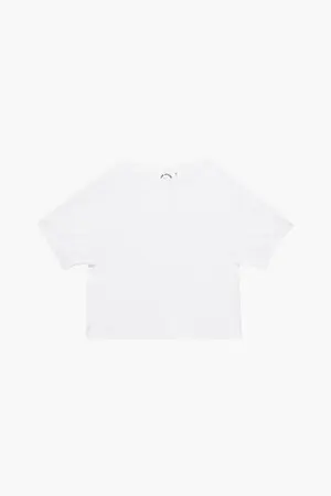 The Upside Cropped Printed Cotton And Linen-blend T-shirt - Ivory