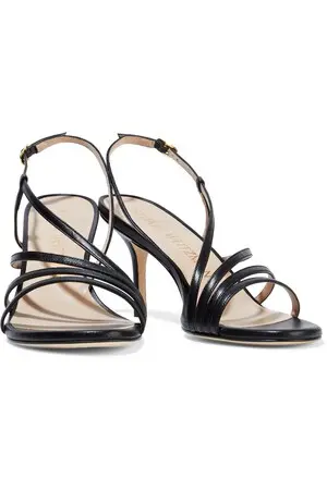 STUART WEITZMAN Melodie 75 Leather Slingback Sandals