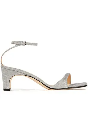 SERGIO ROSSI Sr1 Glittered Leather Sandals