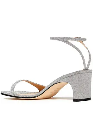 SERGIO ROSSI Sr1 Glittered Leather Sandals