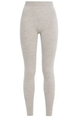 N.peal Mélange Cashmere And Silk-blend Leggings Size