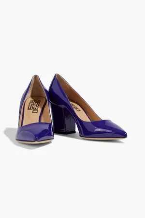 SERGIO ROSSI Patent Leather Pumps - Purple