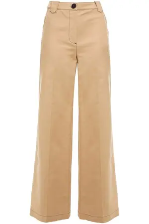 Ba&sh Dove Stretchcotton Wideleg Pants - Beige
