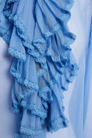 MAISON MARGIELA Ruffled Silkcrepon Blouse
