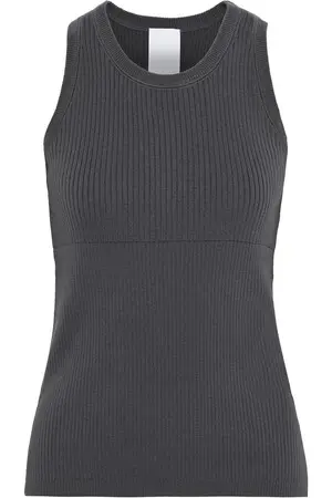 Reebok X Victoria Beckham Ribbed Woolblend Tank - Dark Gray
