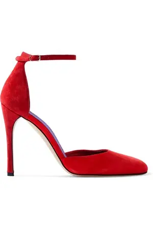 Victoria Beckham Catherine Suede Pumps - Red