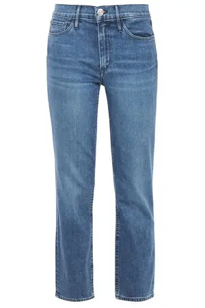 3x1 High-rise Straight-leg Jeans - Mid Denim