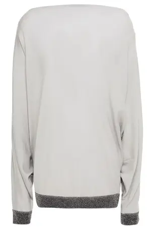 Missoni Metallictrimmed Woolblend Sweater - Stone