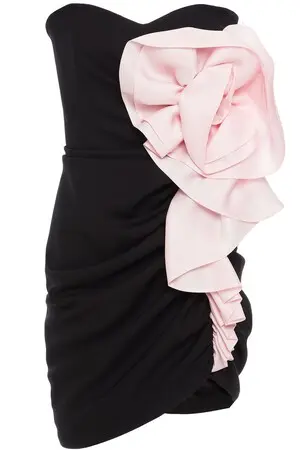 Alexandre Vauthier Strapless Appliquéd Stretchcrepe Mini Dress - Black