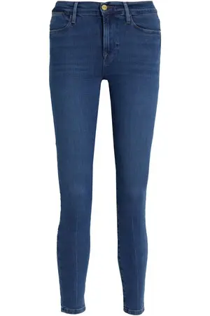 FRAME Le High Skinny High-rise Jeans - Mid Denim