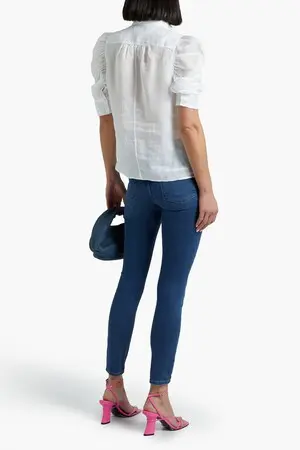 FRAME Le High Skinny High-rise Jeans - Mid Denim