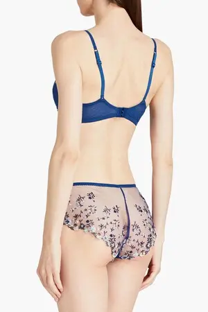 Cosabella Embroidered Stretchmesh Triangle Bra