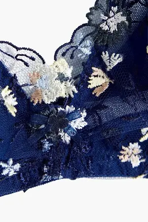 Cosabella Embroidered Stretchmesh Triangle Bra